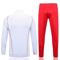 China White Football Training Tracksuit Long Drawstring Soccer Training Wear for sale