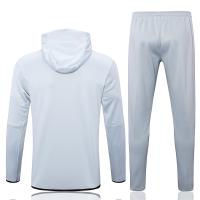 China Grey Football Training Tracksuit Long Drawstring Hooded for sale