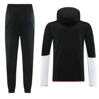 China Black White Football Team Tracksuits Hooded Football Training Shirt for sale