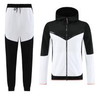 China Black White Football Team Tracksuits Hooded Football Training Shirt for sale