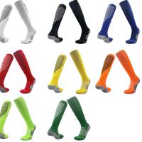 China Cotton Polyester Blend Soccer Grip Socks Crafted Anti Slip Football Socks for sale