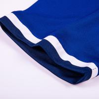 China Polyester Fabric Plain Soccer Jerseys Casual Short Sleeved Blue V Neck Sweatshirt for sale