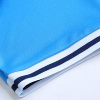 China Men Blue Plain Soccer Jersey Football Uniform Set Breathable Quick Drying for sale