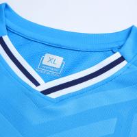 China Men Blue Plain Soccer Jersey Football Uniform Set Breathable Quick Drying for sale