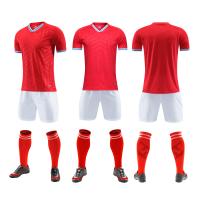 China Men Blue Plain Soccer Jersey Football Uniform Set Breathable Quick Drying for sale