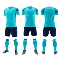 China Customization Plain Red Soccer Jersey Plain Full Set Soccer Uniforms for sale