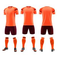 China Customization Plain Red Soccer Jersey Plain Full Set Soccer Uniforms for sale