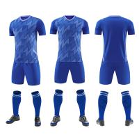 China Casual Training Blank Soccer Uniforms Short Sleeve Plain Football Jersey All Set for sale