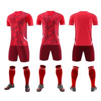 China Casual Training Blank Soccer Uniforms Short Sleeve Plain Football Jersey All Set for sale