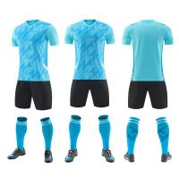 China Casual Training Blank Soccer Uniforms Short Sleeve Plain Football Jersey All Set for sale