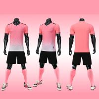 China Breathable Soccer Jersey Team Set Premium Fabric Plain Soccer Jersey for sale