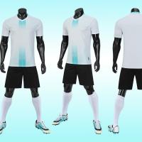 China Optional Color Plain Soccer Jersey Premium Fabric Breathable Football Dress Full Set for sale