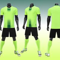 China Optional Color Plain Soccer Jersey Premium Fabric Breathable Football Dress Full Set for sale