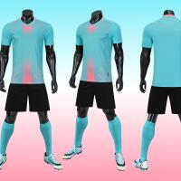 China Optional Color Plain Soccer Jersey Premium Fabric Breathable Football Dress Full Set for sale