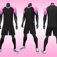 China 23/24 Premium Fabric Plain Soccer Jerseys Short Sleeve Football Jersey Full Set for sale