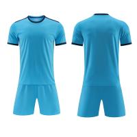 China Lightweight Football Club Jersey Set Breathable Fabrics Solid Sublimation Football Uniforms for sale