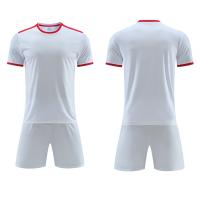 China Lightweight Football Club Jersey Set Breathable Fabrics Solid Sublimation Football Uniforms for sale