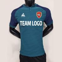 China 100% Polyester Fabric Custom Team Jersey Twill/Plain Pattern Teal Color for sale