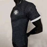 China Twill/Plain Pattern Retro Soccer Jersey Black Thailand Quality Football Shirts for sale