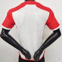 China Twill / Plain Pattern Thai Quality Football Jersey Red And White Men'S Football Uniform for sale