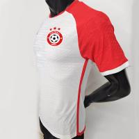 China Twill / Plain Pattern Thai Quality Football Jersey Red And White Men'S Football Uniform for sale