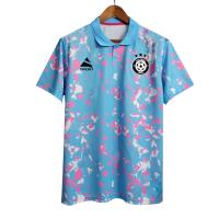 China Plain Polyester Breathable Mens Football Jersey Soccer Uniforms Sets Black/Pink/ Blue for sale