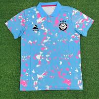 China Plain Polyester Breathable Mens Football Jersey Soccer Uniforms Sets Black/Pink/ Blue for sale