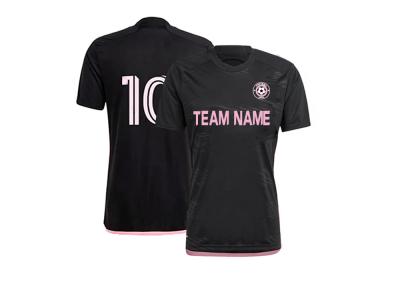 China Black Contest Training Custom Football Jerseys Men'S Soccer Uniforms Twill/Plain Pattern for sale