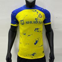 China Permeable Blue Yellow Soccer Player Version Jersey Durable And Dynamic for sale