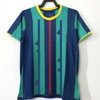 China Blue Red Retro Soccer Jerseys Fabric Retro Football Kits T Shirt Men Soccer Jersey for sale