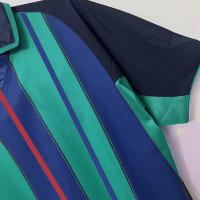 China Retro Polyester V Neck Red Blue Soccer Jersey Quick Dry for sale