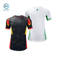 China Short Sleeve Team Football Jersey Soccer Wear With Maximum Wear Comfort Fabric Feature for sale