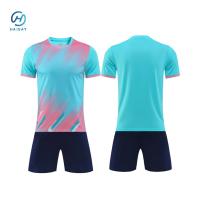 China Breathable Mesh Dynamic Soccer Kits Custom Team Logo Bold Stripes for Ultimate Style for sale