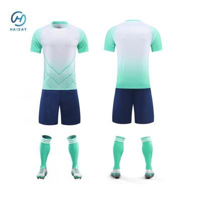 China Adult Size M Breathable Mesh Football Jersey Long Sleeve Moisture Control Vibrant Blue for sale