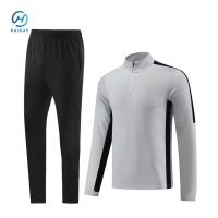 China Professional Half-Zip Soccer Training Set – Lightweight Quick-Dry Football Training Tracksuit With Long Sleeve Top & Pants For Team Practice & Daily Training for sale