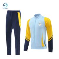 China New Season Club Blue Men Soccer Tracksuit Top Thai Quality Football Training Suit Custom Made Logo Sweatsuit for sale