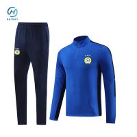 China New Season Club Blue Men Soccer Tracksuit Top Thai Quality Football Training Suit Custom Made Logo Sweatsuit for sale