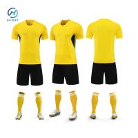 China Elevate Your Game with Dynamic Soccer Kits Moisture-Wicking Breathable Mesh Bold Stripes Custom Team Jersey for sale