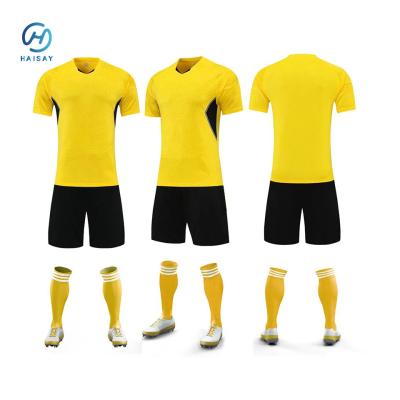 China Elevate Your Game with Dynamic Soccer Kits Moisture-Wicking Breathable Mesh Bold Stripes Custom Team Jersey for sale