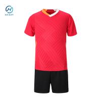 China Customizable Personalized Logo Stock Football Uniforms Sets for Adult Kids Sizes for sale