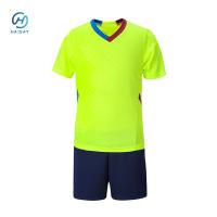 China Customizable Personalized Logo Stock Football Uniforms Sets for Adult Kids Sizes for sale