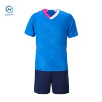 China Customizable Personalized Logo Stock Football Uniforms Sets for Adult Kids Sizes for sale