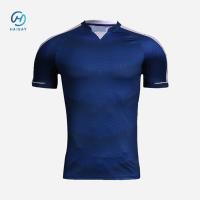 China Custom Sublimation Print Football Jersey Jacquard Fabric Polyester Football Uniform Soccer Jersey Football Kit for sale