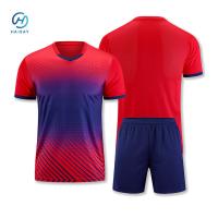China Custom Football Team Jersey with Tailored Fit and Comfort 100% Polyester Fabric Material for sale
