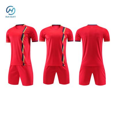 China Professional Plain Soccer Jersey for School/Club Game Training 150gsm Fabric Weight Back Name Placement for sale