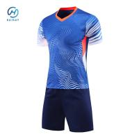 China Plain Custom Logo Design Sport Men Youth Football Jersey Uniforms Set Soccer Kits Football Jersey for sale