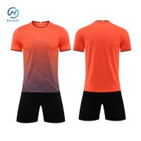 China Lightweight Breathable Football Uniforms Full Sublimation Design and Back/Blue Placement for Enhanced Comfort for sale