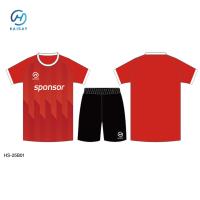 China Short Sleeve V-neck Red Jersey Kit Dominate the Field Inspire Fans and Create Unforgettable Red-Hot Moments for sale