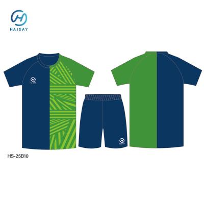 China Custom Football Kit Designs Elevate Your Team's Identity with Back/Blue Name Placement and 100% Polyester Fabric Material for sale