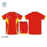China Short Sleeve V-neck Red Jersey Kit Dominate the Field Inspire Fans and Create Unforgettable Red-Hot Moments for sale
